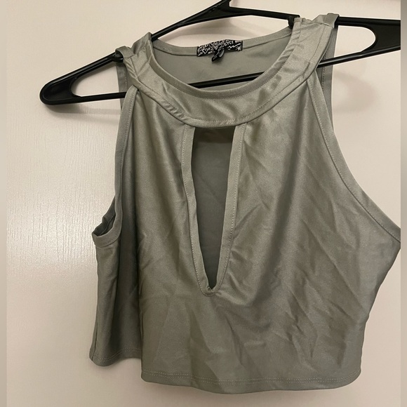 Dolls Kill | Tops | Dolls Kill Metallic Halter Top | Poshmark